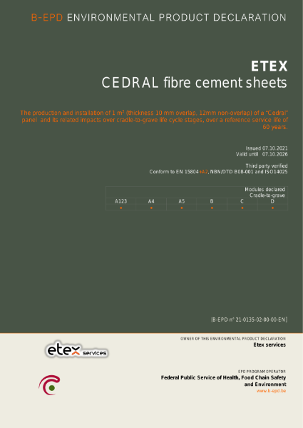 Cedral Sidings KOB - Environmental Product Declaration | Cedral by Etex ...