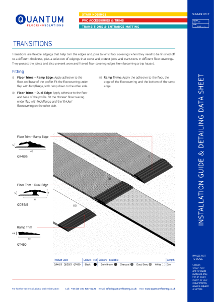 Installation Guide & Detailing Data Sheet for Flooring Transitions | NBS Source