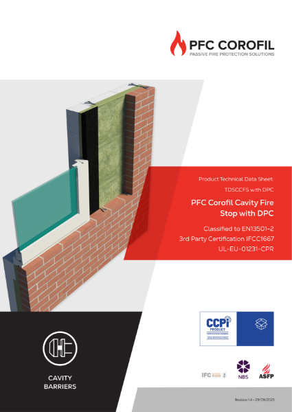 PFC Corofil Cavity Fire Stop with DPC - Datasheet | NBS Source