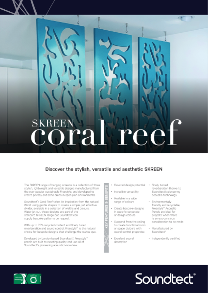 Coral Reef. Specification Sheet | Soundtect | NBS Source