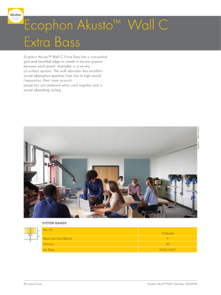 Ecophon Akusto Wall C Extra Bass | NBS Source