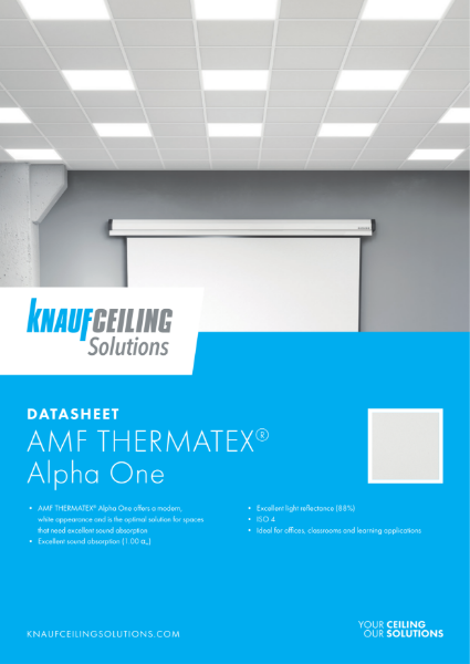 AMF THERMATEX® Alpha One | Knauf Ceiling Solutions Limited | NBS Source