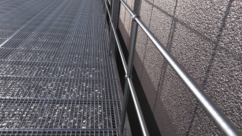 Heathrow Park maintenance walkway - plank gratings | Elefant Gratings T ...