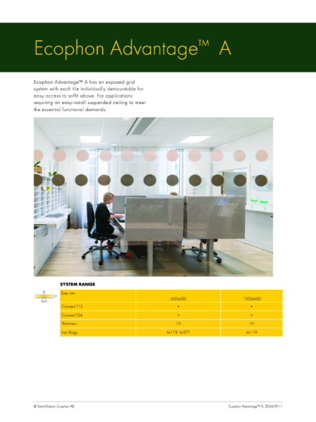 Data Sheet - Advantage A | NBS Source