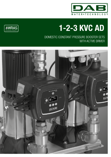 KVC AD WRAS Approved Variable Speed Water Booster Sets | DAB Pumps Ltd ... KVC AD WRAS Approved Variable Speed Water Booster Sets | DAB Pumps Ltd ...
