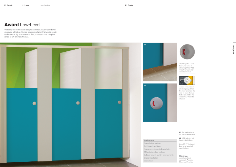 Education | Award Low-Level Toilet Cubicles | NBS Source