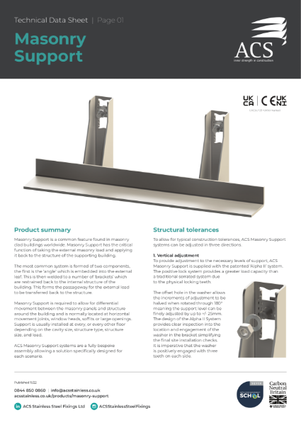 ACS Masonry Support | NBS Source