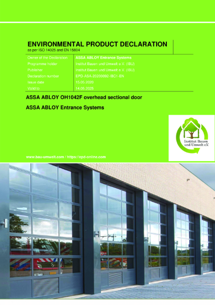 ASSA ABLOY OH1042F overhead sectional door | ASSA ABLOY Entrance ...