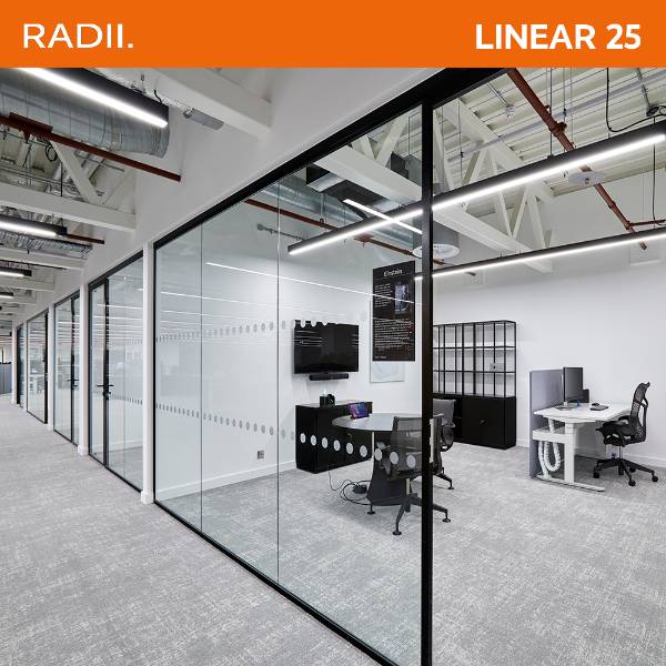 Linear 25 Single Glazed Partition System | Radii | NBS BIM Library