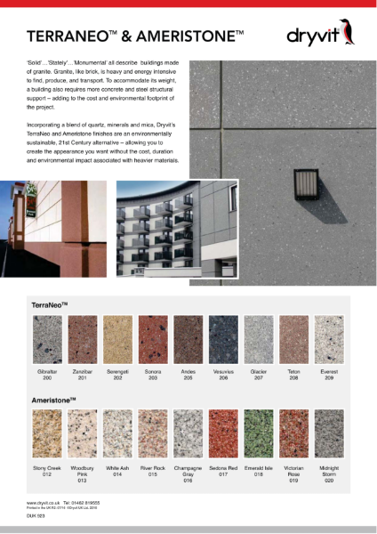 09. TerraNeo & Ameristone | Dryvit – a brand of CPG UK Ltd | NBS Source