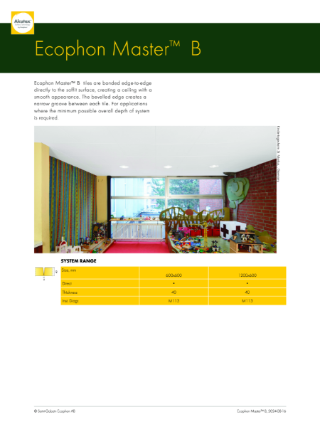 Data Sheet Master B | NBS Source