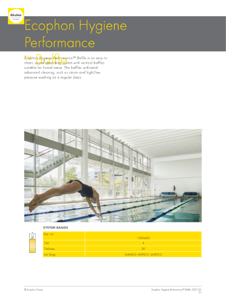 Ecophon Hygiene Performance Baffle C4 | NBS Source