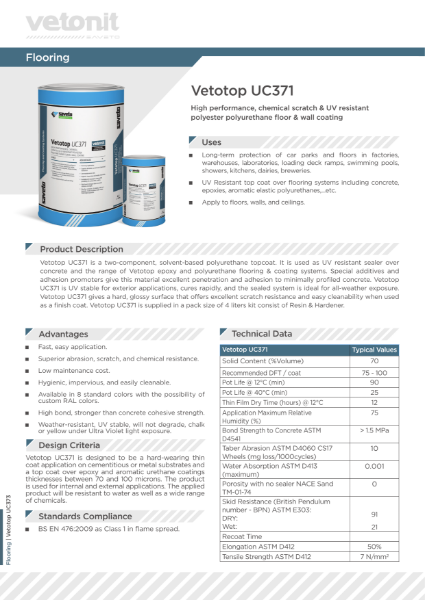 Vetotop UC371 TDS | Saveto | NBS Source