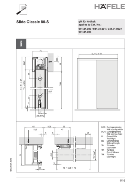 Guide to Acoustic Sliding Door Gear | Hafele UK Ltd | NBS Source