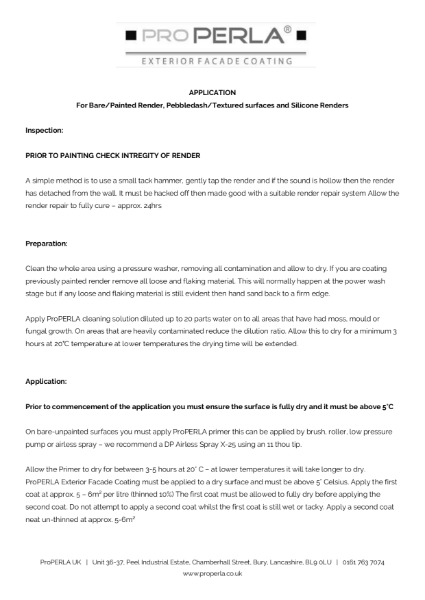 ProPERLA Facade Coating Application | ProPERLA UK Ltd | NBS Source