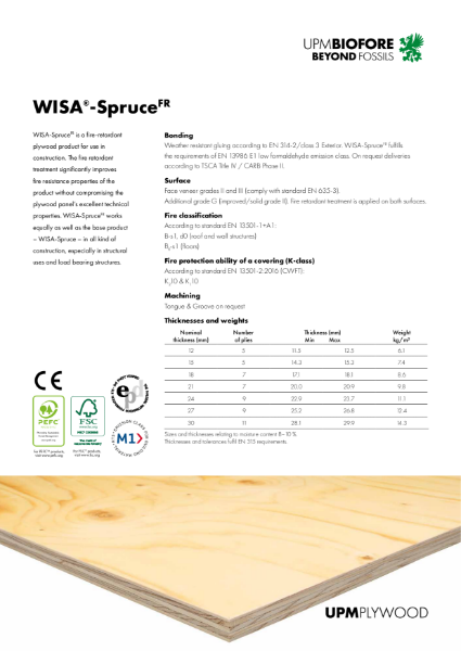 WISA-Spruce Special | UPM Plywood | NBS Source
