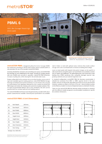 PBML 6 Data Sheets | urbanspec | NBS Source