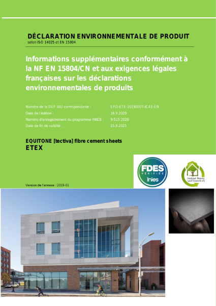 Environmental Product Declaration Epd [tectiva] Equitone Nbs Source