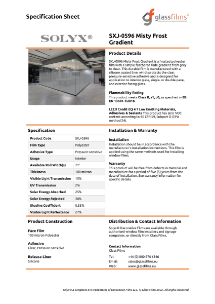 SXJ-0596 Misty Frost Gradient Specification Sheet | Glass Films Europe ...