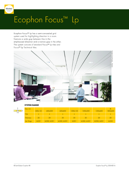 Data Sheet - Focus Lp | NBS Source Data Sheet - Focus Lp | NBS Source