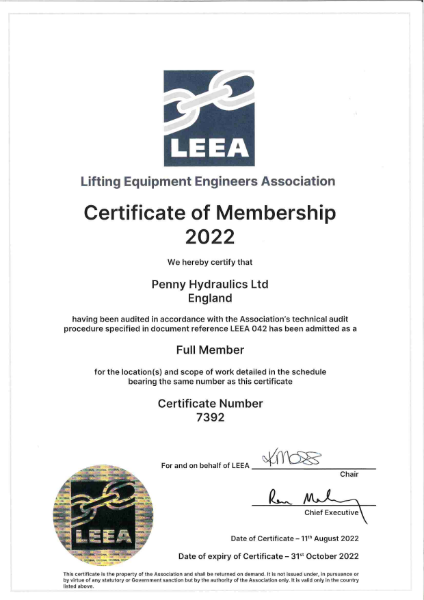 LEEA Membership | Penny Hydraulics Ltd | NBS Source
