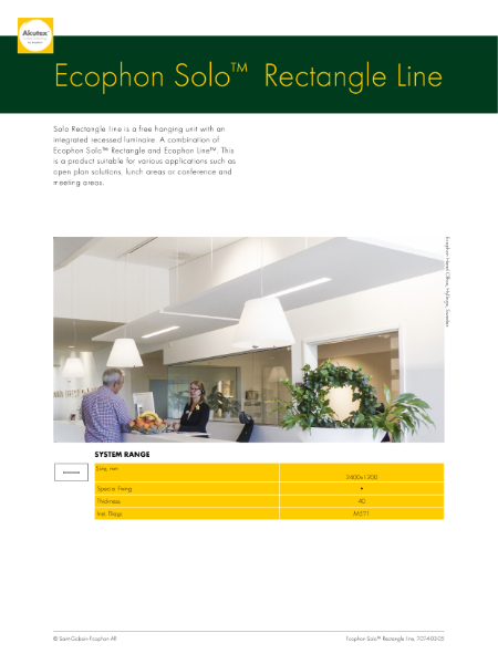 Solo Rectangle Line Data Sheet | NBS Source