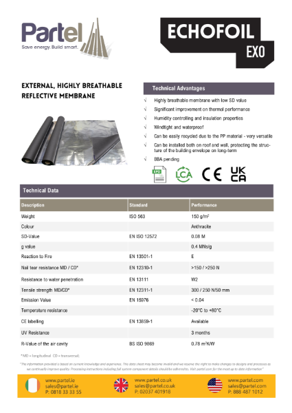ECHOFOIL EXO Technical Data Sheet | NBS Source