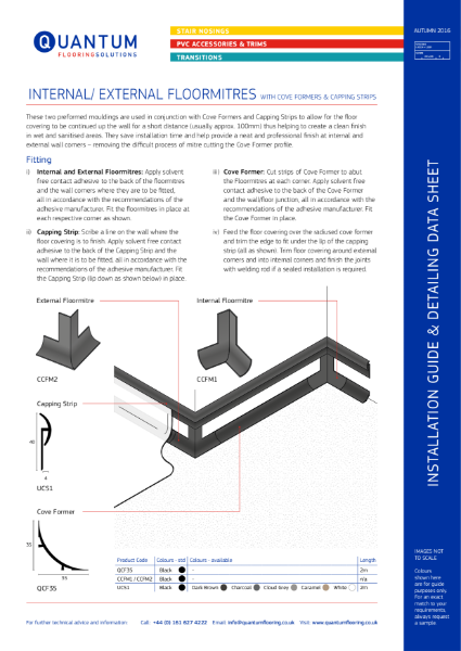 Installation Guide & Detailing Data Sheet for Capping Strips and Cove ...