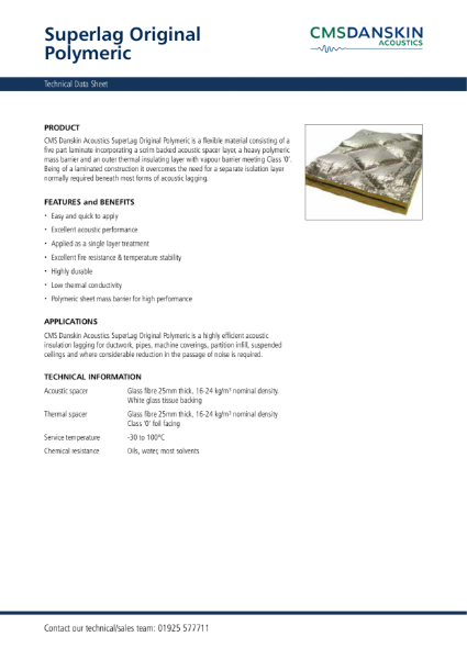 Superlag Original Polymeric - Technical Data Sheet | NBS Source