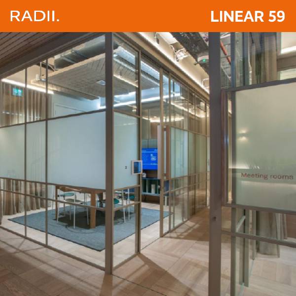 Linear 59 Single Glazed Partition System | Radii | NBS BIM Library