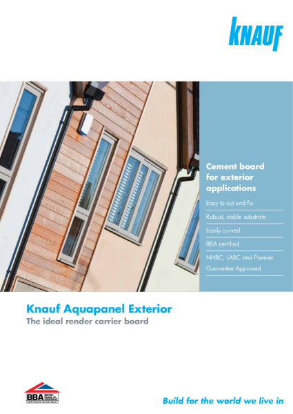Knauf AQUAPANEL® Cement Board Outdoor Brochure | NBS Source