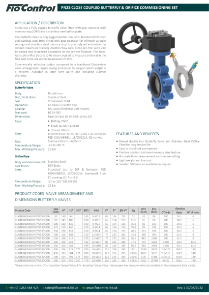 PN16 and PN25 Fully Lugged Butterfly & Orifice Plate Commissioning Set ...