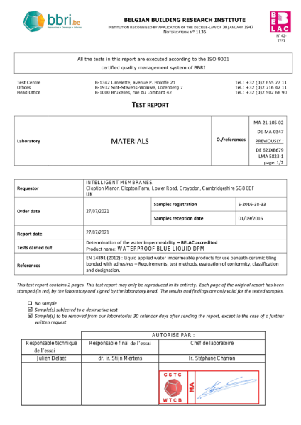 Waterproof Blue Liquid DPM - Impermeability | NBS Source