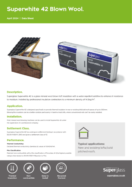 Superglass Superwhite 42 Blown Wool - Datasheet | NBS Source