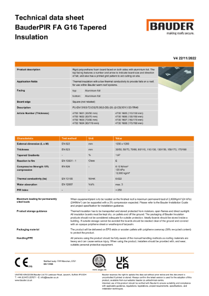 BauderSYN GV 120 Glass Fleece Protection Layer | Bauder Ltd | NBS Source