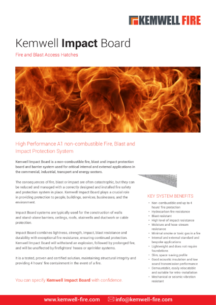 Kemwell Impact Board | Kemwell Fire International Ltd | NBS Source