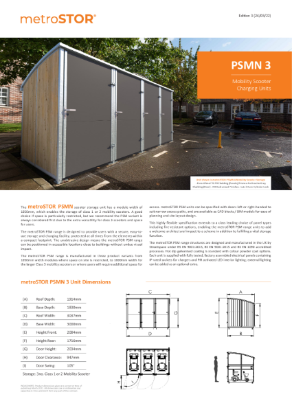 PSMN 3 Data Sheets | urbanspec | NBS Source