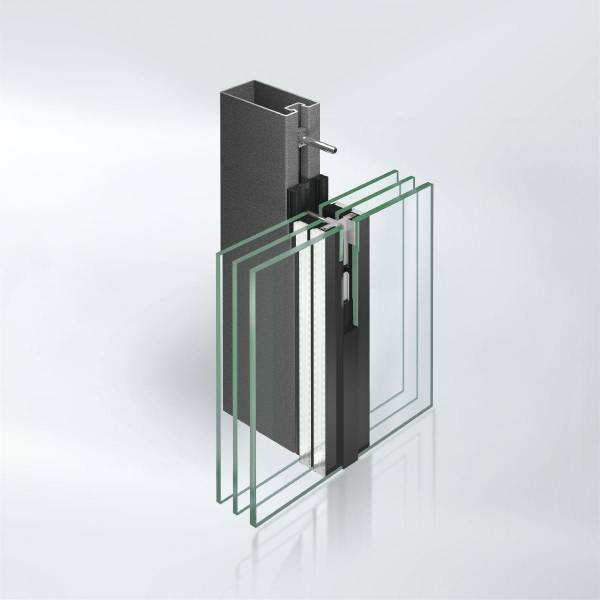 Structurally Glazed Highly thermally insulated steel stick curtain ...