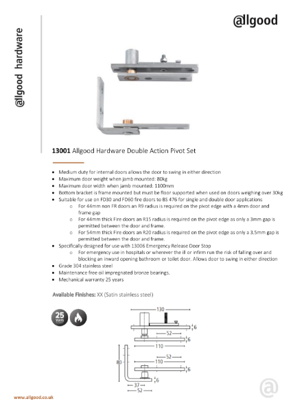 13001-Datasheet Iss04 | Allgood Ltd | NBS Source