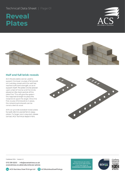 ACS Brickwork Reveal Plates | NBS Source