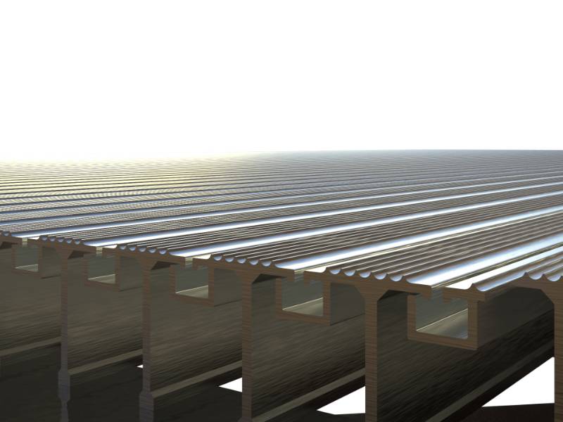 Aluminium profiled sheet decking | NBS Source