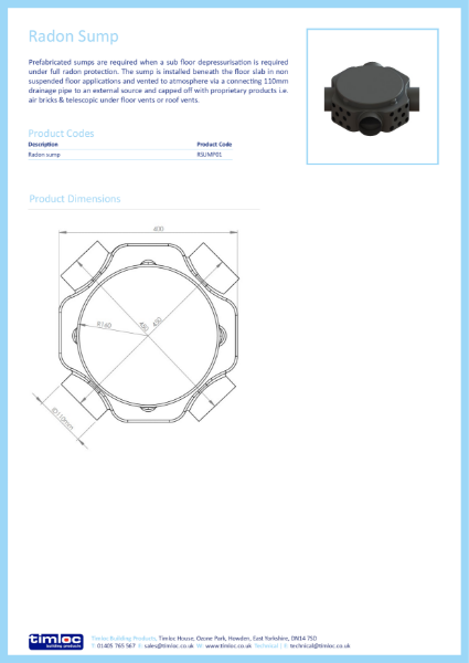 Radon Sump | NBS Source