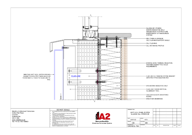Unity A2 IL-06 Technical Drawing | Metalline Architectural Fabrications ...