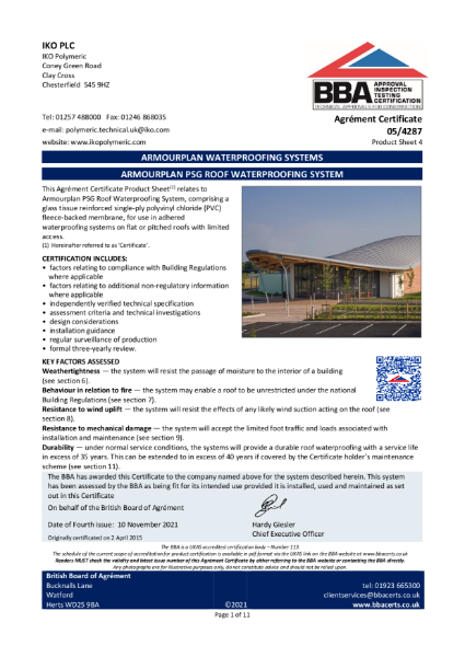 BBA Armourplan PSG | AccuRoof | NBS Source