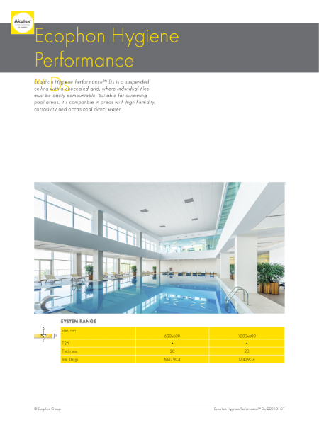 Ecophon Hygiene Performance Ds | NBS Source