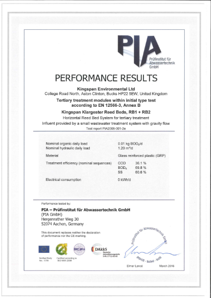 PIA Reed Bed | Kingspan Klargester | NBS Source