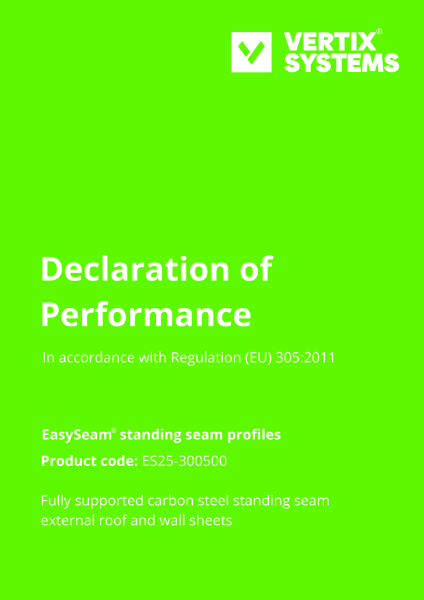 Vertix Systems EasySeam Profiles Declaration of Performance.pdf ...