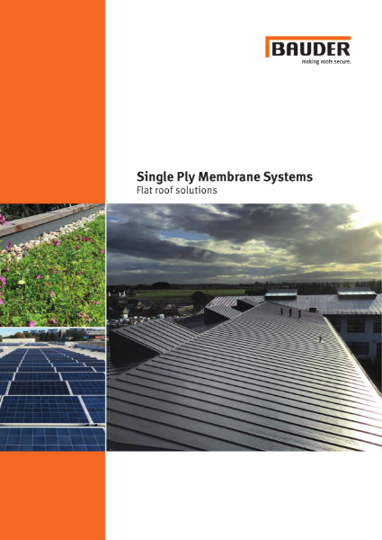 Single Ply Membrane Systems - Bauder brochure | NBS Source