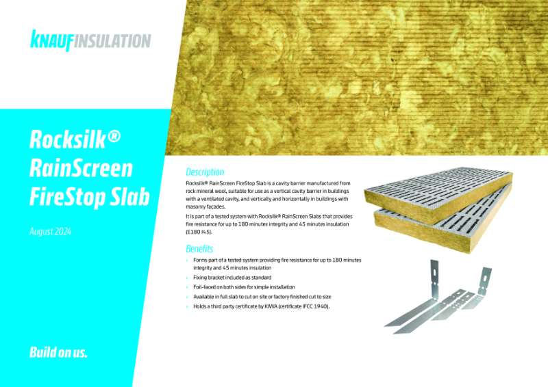Knauf Insulation Rocksilk® RainScreen FireStop Slab - Product Datasheet ...