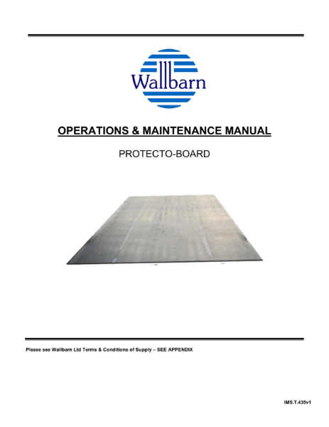 O & M Manual - Protecto Board (3mm & 6mm) | Wallbarn Ltd | NBS Source